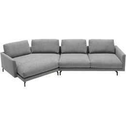 Wohnlandschaft "CR.414 mit Kuschelecke für Wohlfühlkomfort", grau (lichtgrau, schwarzgrau), B:353cm H:91cm T:175cm, CREATION BY ROLF BENZ, Sofas, Wahlweise aus Leder oder Chenille