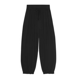 Stoffhose MOSHI MOSHI MIND "moshi moshi mind Trousers move", Damen, Gr. L, Normalgrößen, schwarz, Obermaterial: 92% Viskose, 8% Elasthan, Hosen