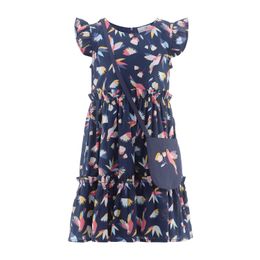 Sommerkleid happy girls "Mädchenkleid", Mädchen, Gr. 110, EURO-Größen, navy, Stoff, 100% Baumwolle, normal, Kleider