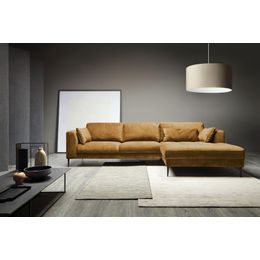 Ecksofa Trendmanufaktur "Luzi, wahlweise mit Schlaffunktion & Bettkasten. OTTOs Choice, L-Form", orange (golden orange), B:280cm H:80cm T:168cm, 100% Polyester, Sofas, Ecksofa, Designsofa mit tollem Sitzkomfort, Metallf&uuml;&szlig;e schwarz, Breite 280 cm
