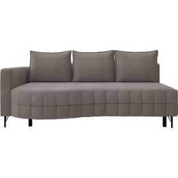 Loungesofa exxpo - SOFA FASHION "T wiggy Schlafsofa mit Bettfunktion und Bettkasten", grau (taupe), B:212cm H:93cm T:114cm, Sofas, Lounge-Sofa, komfortabler Federkern, super Sitzkomfort, elegante Formensprache