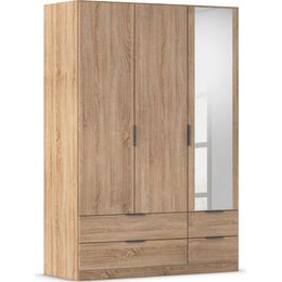 Kleiderschrank Rauch "Drehtürenschrank Schrank Garderobe Ankleide Schlafzimmer LAGOA", eiche sonoma, B:136cm H:197cm T:54cm, Holzwerkstoff, Schränke, geräumige Schubladen, 3 Breiten, optional mit Aufsatz MADE IN GERMANY