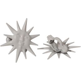 Dekoklammer Liedeco "Sonne", weiß, 2 Stk., Metall, Gardinenbefestigungen, für Gardinen, Vorhänge