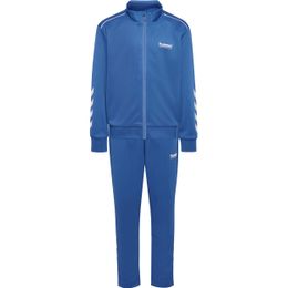 Trainingsanzug Hummel, Kinder, Gr. 128, riverside, Obermaterial: 100% Polyester, Sportanzüge