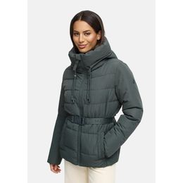 Winterjacke Marikoo "Himee", Damen, Gr. M, stone grün, Obermaterial: 100% Polyester; Futter: 100% Polyester; Wattierung: 100% Polyester; Ärmelfutter: 100% Polyester, Jacken, mit praktischem Taillengürtel und robuster Klickschnalle