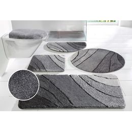 Badematte my home "Josie, Badvorleger, Badezimmer Teppich" Gr. 7, verlauf anthrazit, H:20mm, Polyester, Badematten, Badteppich, Badematten, rechteckig, rund & als 3-tlg. Set erhältlich