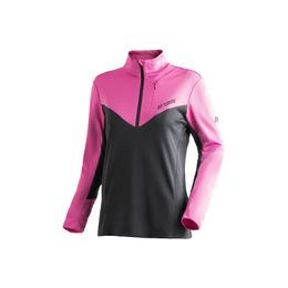 Rollkragenpullover Maier Sports "Evii", Damen, Gr. 46, rosa, 100% Polyester, hoch geschlossener Ausschnitt, Pullover, Damen Midlayer, warmes und schnelltrocknendes Fleece