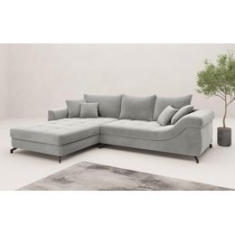 Ecksofa MR. COUCH, B:317cm H:93cm T:226cmmiami 17 grau, 90% Polyester / 10% Nylon, Wohnzimmer, Sofas, "Taylor, L-Form, wahlweise mit Kaltschaum",