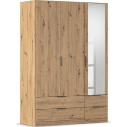 Kleiderschrank Rauch "Drehtürenschrank Schrank Garderobe Ankleide Schlafzimmer LAGOA", eiche artisan, B:136cm H:197cm T:54cm, Holzwerkstoff, Schränke, geräumige Schubladen, 3 Breiten, optional mit Aufsatz MADE IN GERMANY
