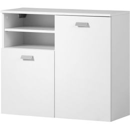 Unterschrank Schildmeyer "Mona,in zwei Breiten verfügbar, mit viel Stauraum", weiß (mattweiß), B:80,4cm H:70cm T:32cm, FSC-zertifizierter Holzwerkstoff, Schränke, Made in Germany