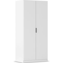 Kleiderschrank Rauch "Drehtürenschrank Schrank Garderobe Ankleide Schlafzimmer LAGOA", alpinweiß, B:91cm H:197cm T:54cm, Holzwerkstoff, Schränke, moderne Kantengriffe aus Metall, optional mit Aufsatz MADE IN GERMANY
