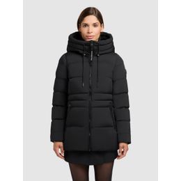 Steppjacke Khujo "MATLA", Damen, Gr. L (40), schwarz, Steppware, Obermaterial: 100% Polyester. Futter: 100% Nylon. Wattierung: 100% Polyester, unifarben, hüftbedeckend, elastischer Bund, Jacken, Reißverschlusstaschen mit Fleecefutter, eine Ärmeltasche