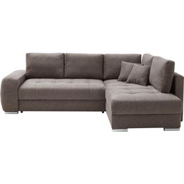 Ecksofa MR. COUCH, B:269cm H:90cm T:179cmmemphis 71 taupe, Grundgewebe 100% Polyester; Nutzschicht 90% Polyester / 10% Polyamid, Wohnzimmer, Sofas,