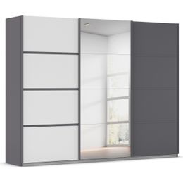 Kleiderschrank Rauch "Schwebetürenschrank OTTO´s Choice Garderobe Schrank TOP ANGEBOT Avola", graumetallic, alpinweiß, leisten graumetallic, B:271cm H:229cm T:62cm, Holzwerkstoff, Schränke, mit eleganten Zierleisten in Chrom, Schwarz oder Weiß MADE IN GERMANY