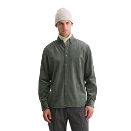 Marc O'Polo Langarmhemd MARC O'POLO "mit Button-Down-Kragen", Herren, Gr. L, Normalgrößen, mangrove, Obermaterial: 100% Baumwolle, regular fit normal, Doppelmanschette, Hemden