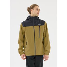 Outdoorjacke WEATHER REPORT "DELTON W-PRO15000", Herren, Gr. L, grün, 94% Polyester, 6% Elasthan, bedruckt, mehrfarbig, normal, hoch geschlossener Ausschnitt, Jacken, ist atmungsaktiv, wasser- und winddicht