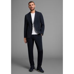 Anzug Bruno Banani ""Packable Suit"", Herren, Gr. 50, marine, Web, Obermaterial: 86% Polyester, 14% Elasthan, unifarben, Elegant, slim fit, Anzüge