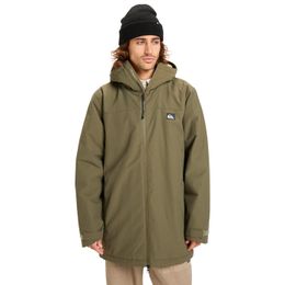 Regenjacke Quiksilver "Overcast 3K Parka", Herren, Gr. S, braun, 65% Baumwolle, 35% Nylon, Jacken
