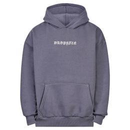 Kapuzensweatshirt DROPSIZE "Dropsize HEAVY OVERSIZE HEAVEN HOODIE", Herren, Gr. M, grau, 70% Baumwolle, 30% Polyester, Sweatshirts