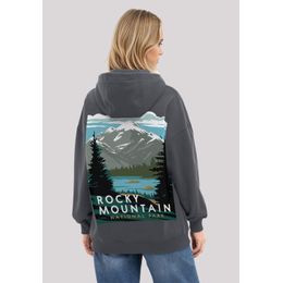 Kapuzenpullover F4NT4STIC "US National Parks Rocky Mountain National Park", Damen, Gr. M, off schwarz, Obermaterial: 80% Baumwolle, 20% Polyester, oversize, Pullover Kapuzenpullover, Premium Qualität