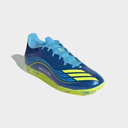 Fußballschuh adidas Performance "F50 MESSI LEAGUE FG/MG", Gr. 40, royal blau, solar gelb, semi blau burst, Synthetik, Schuhe, geeignet für Rasen- und Kunstrasenplätze