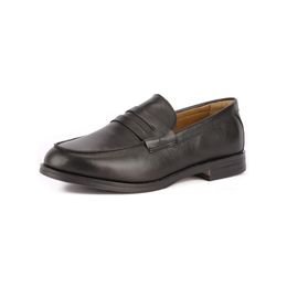 Slipper Inuovo "Inuovo Slipper Leder", Damen, Gr. 36, schwarz, Leder, Schuhe