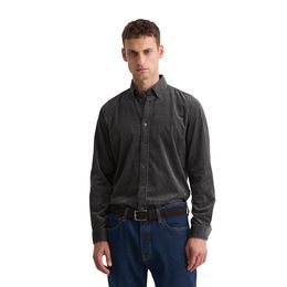 Marc O'Polo Langarmhemd MARC O'POLO "mit Button-Down-Kragen", Herren, Gr. L, Normalgrößen, broken graphite, Obermaterial: 100% Baumwolle, regular fit normal, Doppelmanschette, Hemden