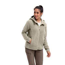 Fleecejacke Maier Sports "DA-FLEECEJACKE RACKA W", Damen, Gr. 36, feather gray, Obermaterial: 100% Polyester, Jacken