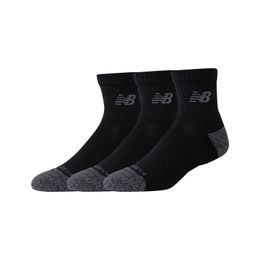 Sportsocken New Balance "ACTIVE QTR SOCKS 3 PACK", Herren, Gr. M (39/42), schwarz, Obermaterial: 100% Baumwolle, Socken