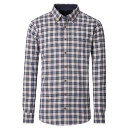 Flanellhemd Casamoda "Casamoda Flanellhemd kariert", Herren, Gr. L, Normalgrößen, blau, 100% Baumwolle, kariert, lässig geschnitten, Hemden