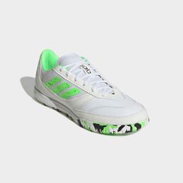 Fußballschuh adidas Performance "TOP SALA COMPETITION 2 IN", Gr. 39, cloud weiß, lime burst, core schwarz, Leder, Synthetik, Schuhe, geeignet als Hallenschuhe