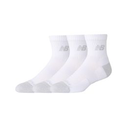 Sportsocken New Balance "ACTIVE QTR SOCKS 3 PACK", Herren, Gr. M (39/42), weiß, Obermaterial: 100% Baumwolle, Socken