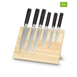 ECHTWERK 7tlg. Küchenmesser-Set in Schwarz/ Beige - 49% | Kuechenhelfer