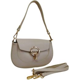 ORE10 Leder-Schultertasche in Beige - (B)15 x (H)24 x (T)5 cm - 79% | Damen-taschen