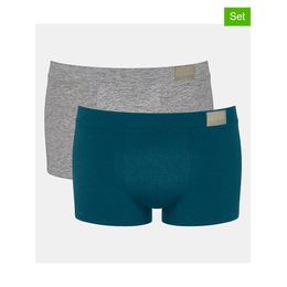 Sloggi 2er-Set: Boxershorts in Grau/ Blau - 59% | Größe XXL | Herren-waesche