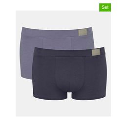 Sloggi 2er-Set: Boxershorts in Hellblau/ Dunkelblau - 59% | Größe M | Herren-waesche