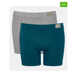 Sloggi 2er-Set: Boxershorts in Grau/ Blau - 52% | Größe XXL | Herren-waesche