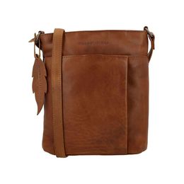 HIDE & STITCHES Leder-Umhängetasche in Hellbraun - (B)17 x (H)20 x (T)2 cm - 31% | Damen-taschen