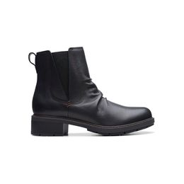 Clarks Leder-Boots "Hearth Rose" in Schwarz - 45% | Größe 39 | Damen-stiefel