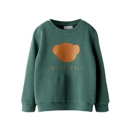 name it Sweatshirt "Pobear" in Grün - 20% | Größe 104 | Kinder-sweatshirts-jacken