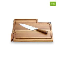 ECHTWERK 2tlg. Messer-Set in Hellbraun/ Silber - 29% | Kuechenhelfer