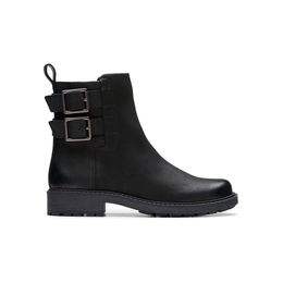 Clarks Leder-Boots "Orinoco 2" in Schwarz - 49% | Größe 40 | Damen-stiefel
