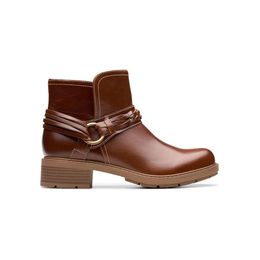 Clarks Leder-Boots "Hearth Kaylie" in Hellbraun - 48% | Größe 39 | Damen-stiefel