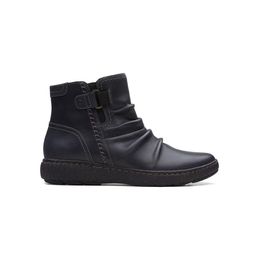 Clarks Leder-Boots "Caroline Orchid" in Schwarz - 53% | Größe 39,5 | Damen-stiefel