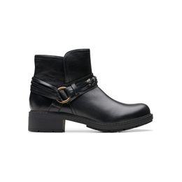 Clarks Leder-Boots "Hearth Kaylie" in Schwarz - 53% | Größe 37 | Damen-stiefel
