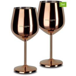 ECHTWERK 2er-Set: Weingläser in Kupfer - 500 ml - 12% | Gedeckter-tisch