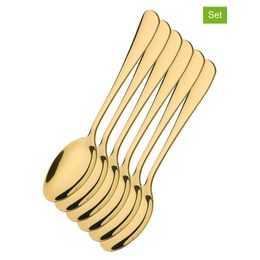 Cilio 6er-Set: Kaffeelöffel in Gold - (L)13 cm - 33% | Gedeckter-tisch
