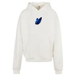 Mister Tee Sweatshirt MISTERTEE "MisterTee Unisex Le Papillon Heavy Oversize Hoody", Herren, Gr. M, weiß (ready for dye), 100% Baumwolle, bedruckt, Sweatshirts