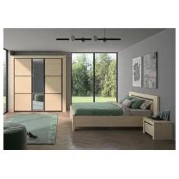 Jugendzimmer-Set GAMI "Brugge", braun (kastanie natur), ohne Matratze, B/H: 160cm x 200cm, Spanplatte, Schlafzimmermöbel-Sets, In 2 Farben erhältlich