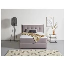 Boxbett Andas "Kederleicht", grau, B:175cm L:213cm, Komplettbetten, Boxspringbett, inklusive Bettkasten & Topper, in 4 Breiten und 2 Härtegraden